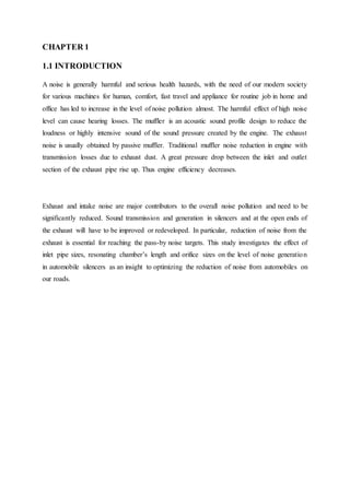 NOISE REDUCTION SYSTEM IN IC ENGINE | DOCX