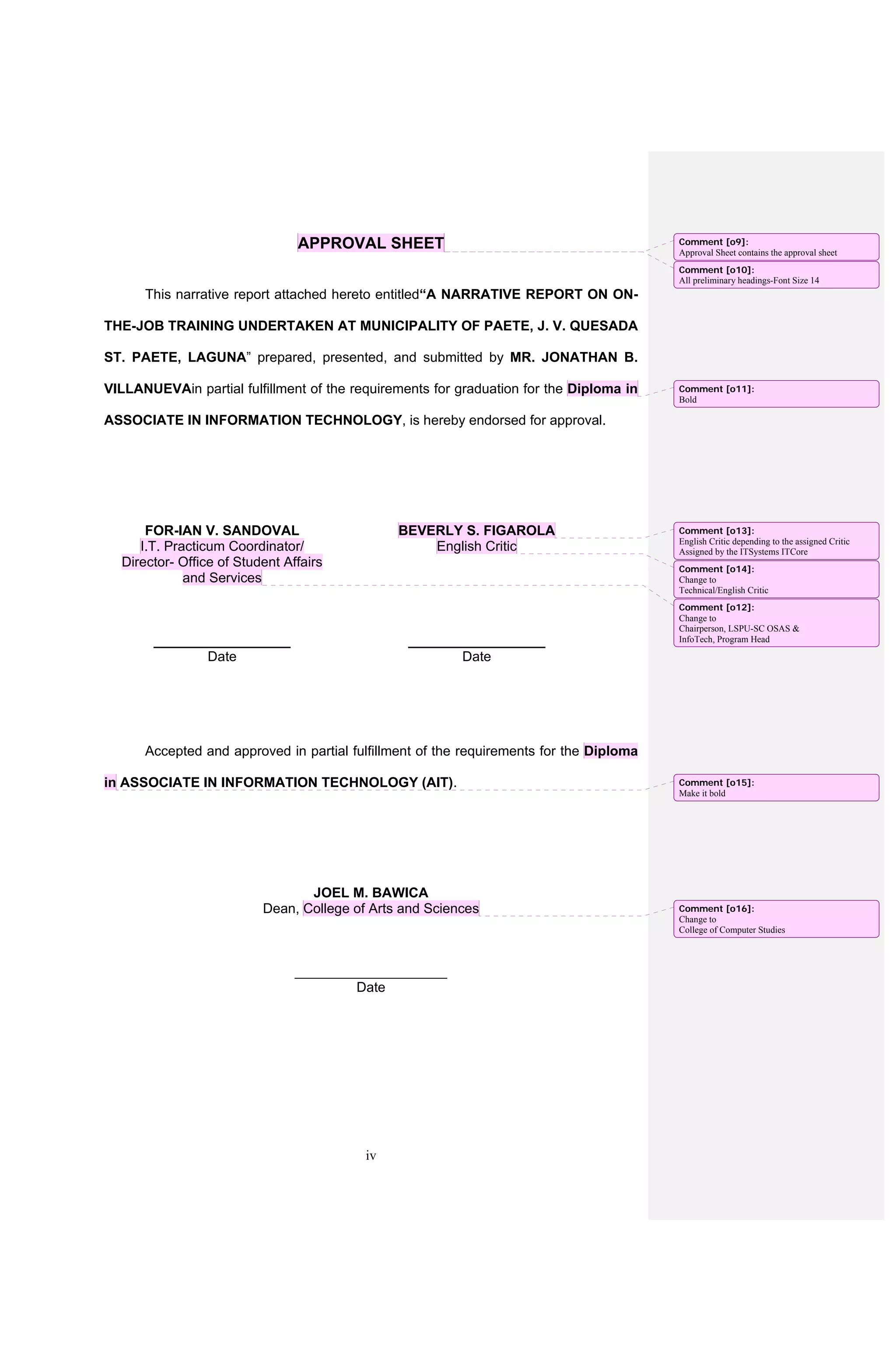 AIT Narrative Report Guide 2013 1 | PDF