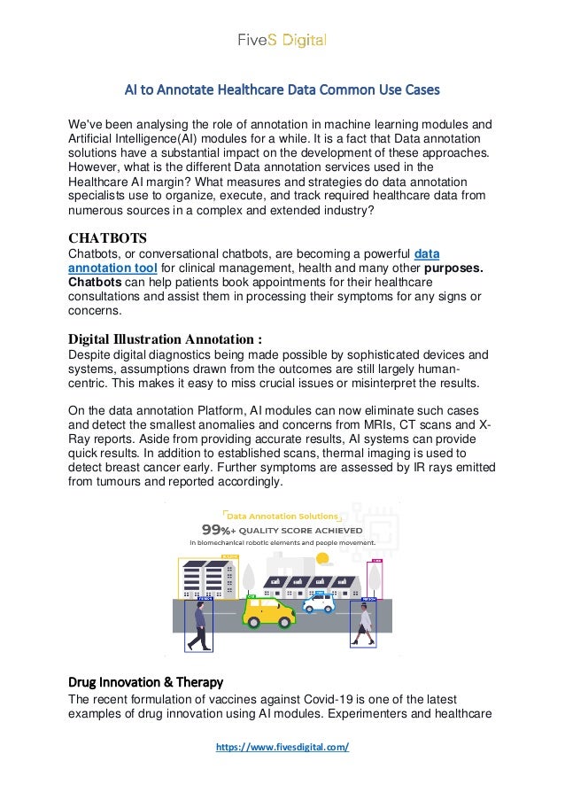 AI to annotate healthcare data common use cases | PDF | Artificial Intelligence | Technology ...