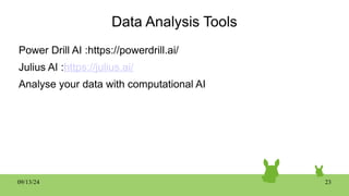 AI Tools and Techniques - various ai tools and thier usages | PPT