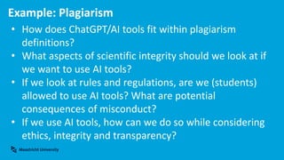 Plagiarism and AI tools: an example of linking information and digital ...