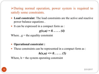 Optimal Placement of FACTS Controller | PPTX