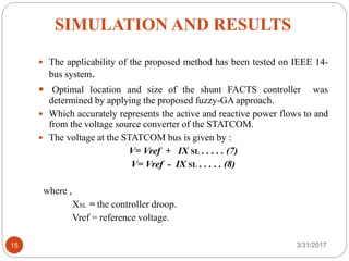 Optimal Placement of FACTS Controller | PPTX