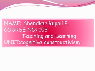 Aitt cognitive constructivism | PPTX