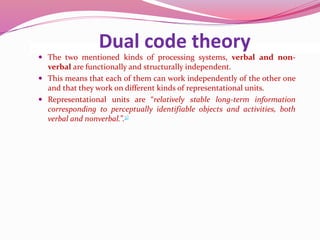 Aittpavio's dual coding theory | PPT