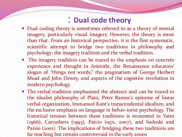 Aittpavio's dual coding theory