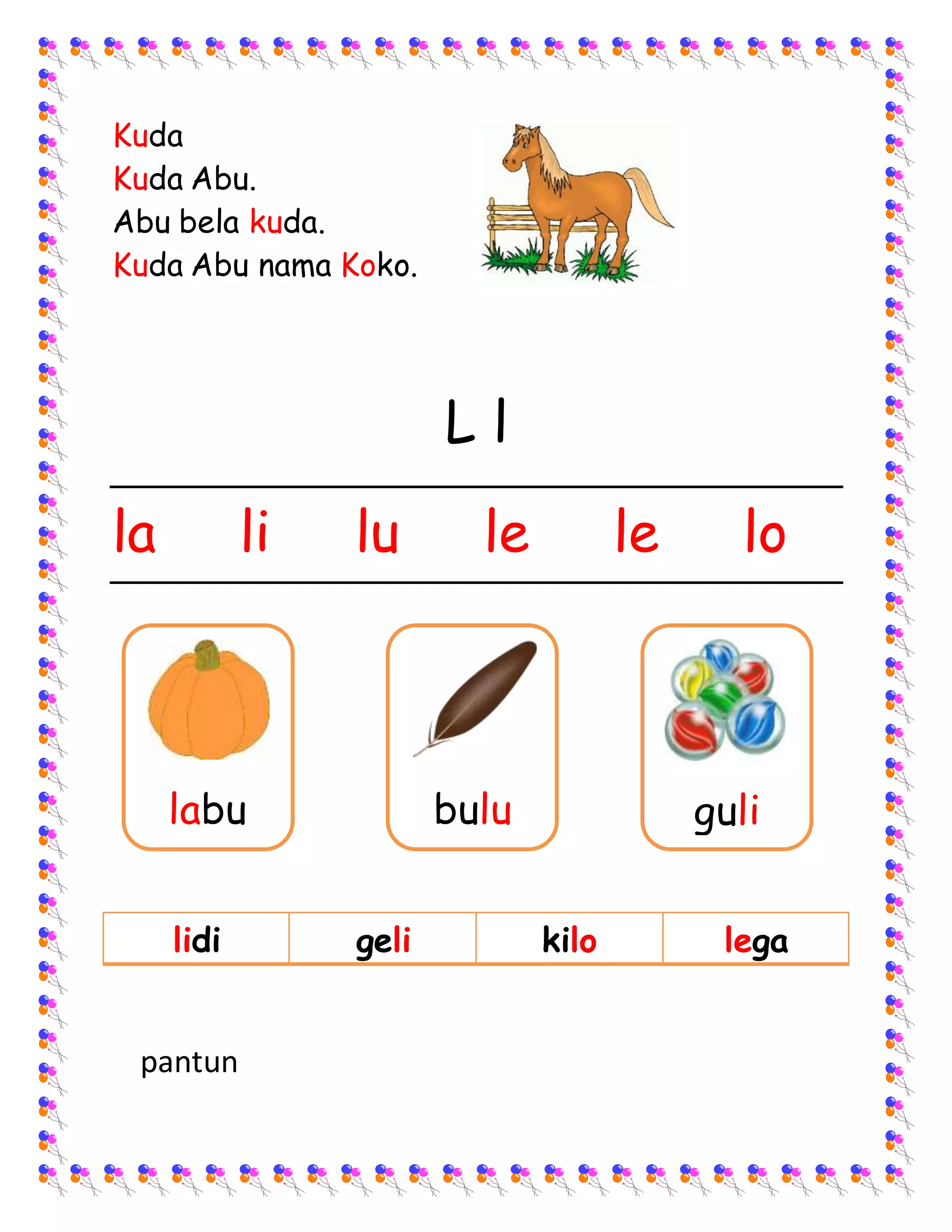 Modul bacaan kanak-kanak | DOCX