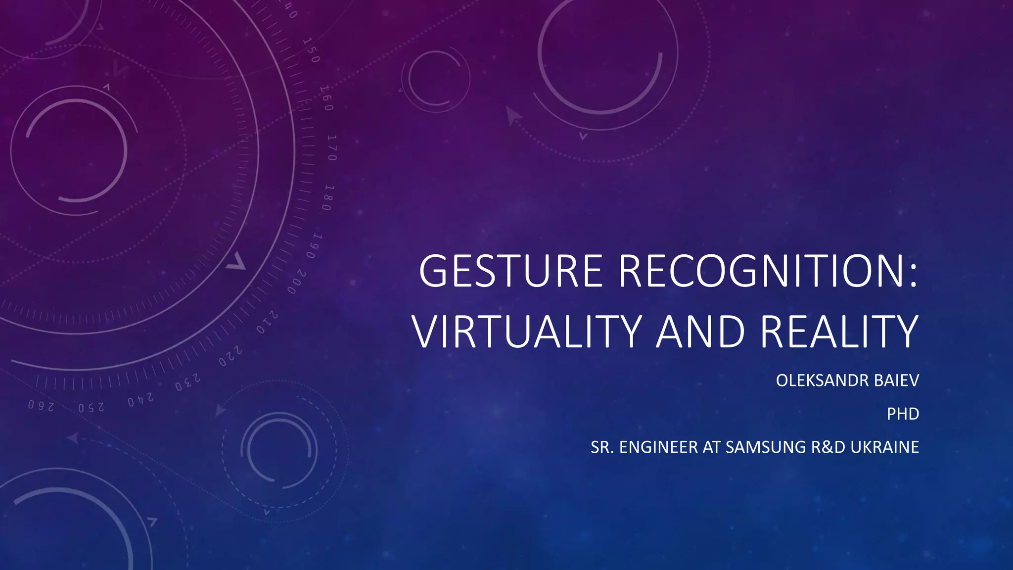 Gesture recognition: virtual and reality | PDF