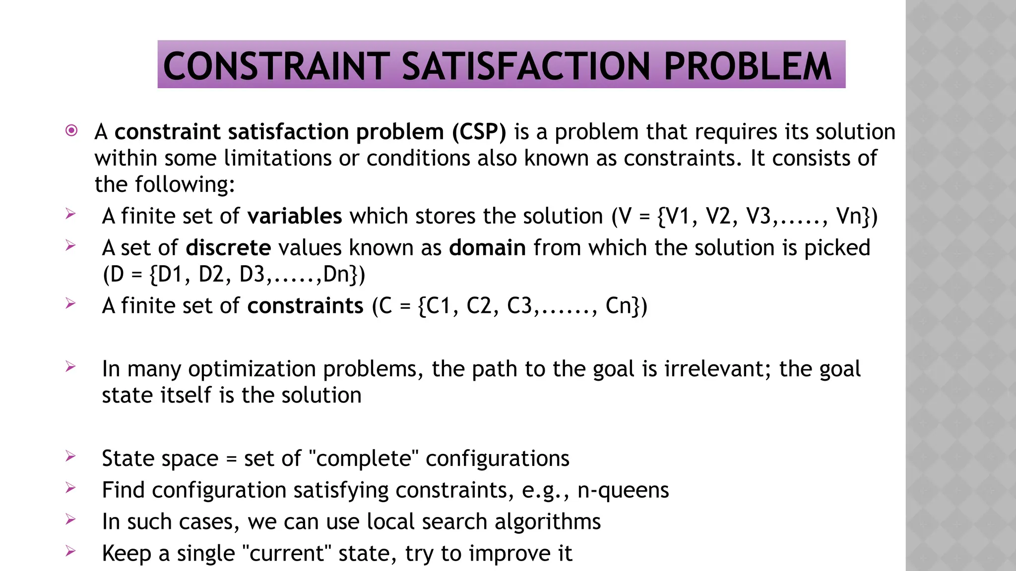 AI UNIT-1-Constraint Satisfaction Problem and MEA .pptx
