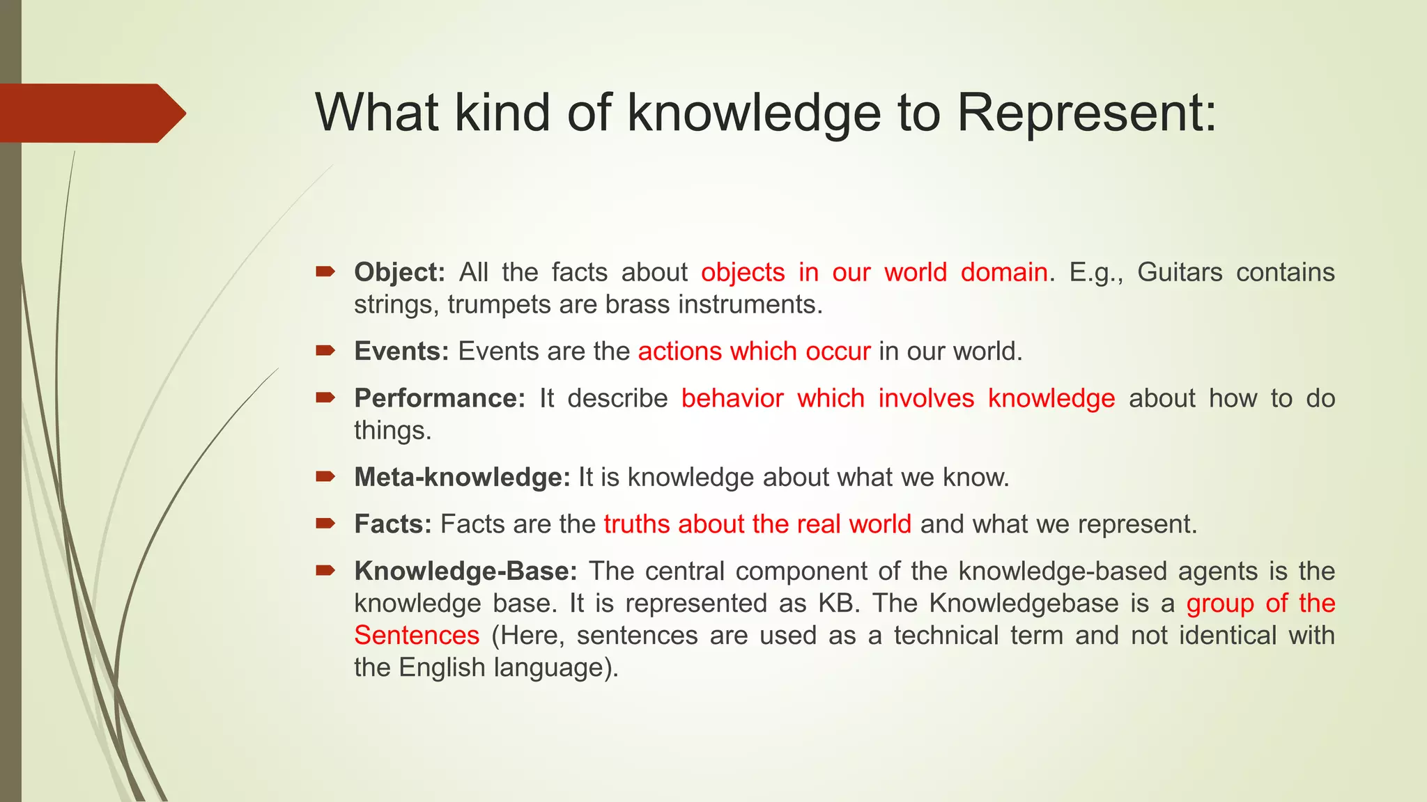 Artificial Intelligence_ Knowledge Representation | PPTX | Programming Languages | Computing