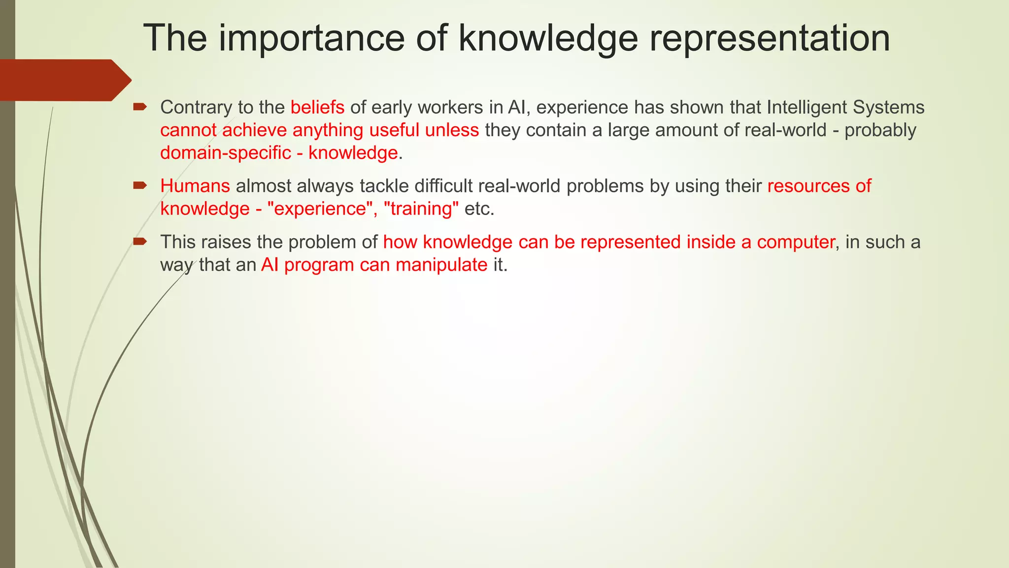 Artificial Intelligence_ Knowledge Representation | PPTX | Programming Languages | Computing