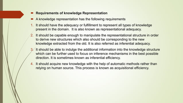 Artificial Intelligence_ Knowledge Representation | PPTX | Programming Languages | Computing