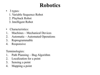 Artificial Intelligence unit five notes ppt | PPT