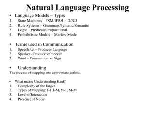 Artificial Intelligence unit five notes ppt | PPT