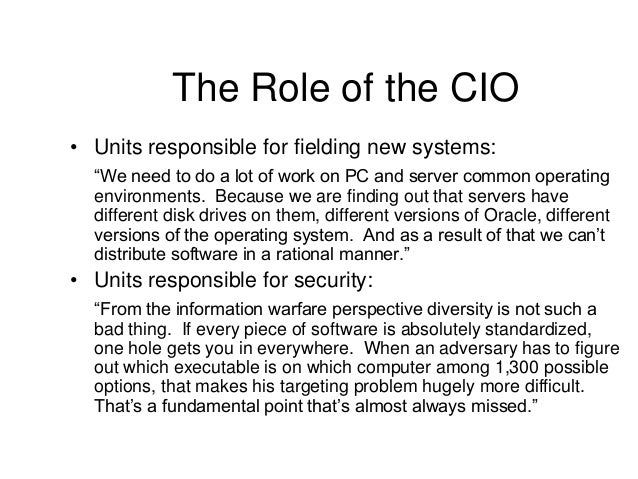 Leveraging ICT for administrative efficiency- Need for a CIO