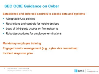 SEC OCIE - Cybersecurity Focus Areas, Guidance, and Best Practices | PPT