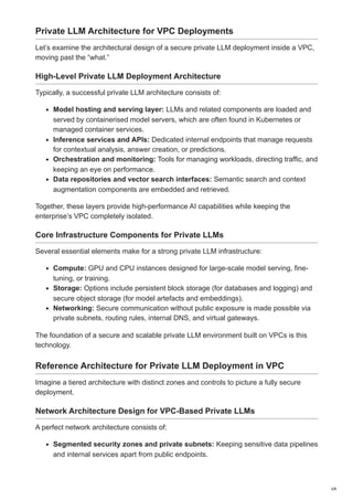 Private LLM in VPC: Reference Architecture and Security Controls | PDF