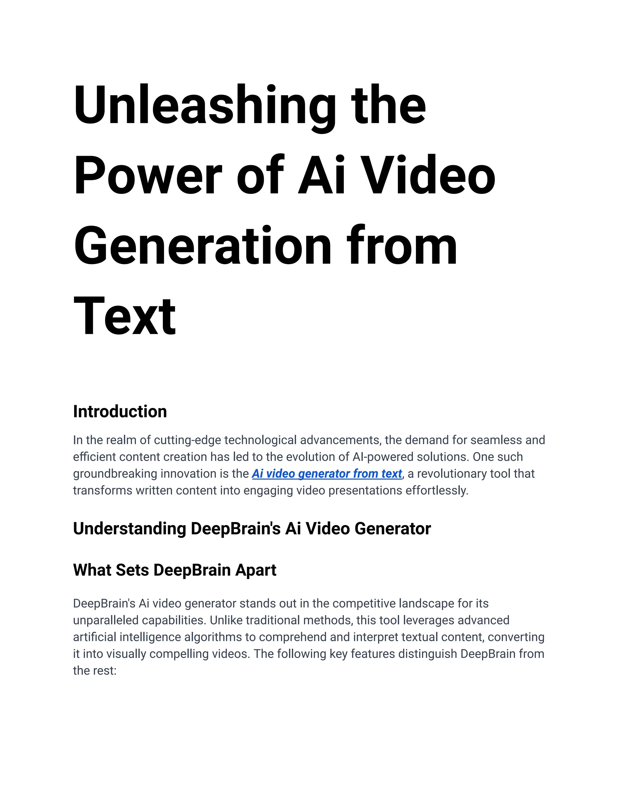 Ai video generator from text | PDF