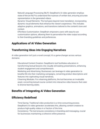 Ai video generator from text | PDF