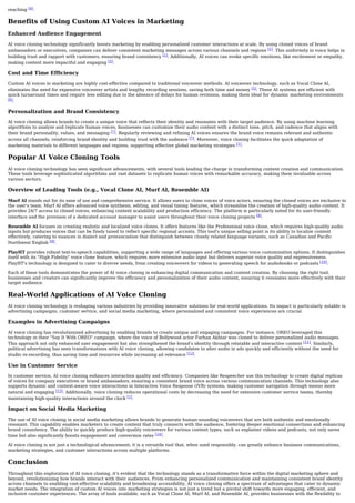 AI Voice Cloning_ Transform Your Marketing with Custom Voices | PDF