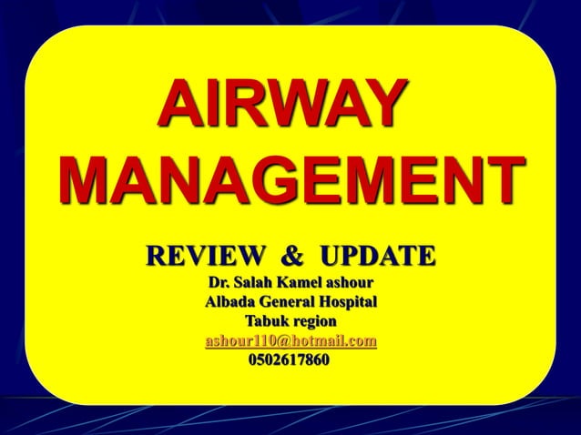basic airway management | PPTX | Ear, Nose and Throat Conditions ...