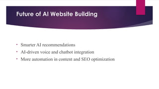 What is an AI Website Builder and How Does It Work? | PPTX