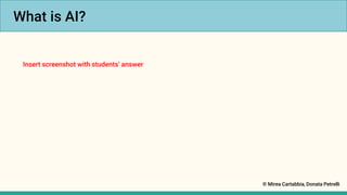 AI Introduction for high school students | PPTX