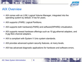 Aix overview | PPT | Operating Systems | Computer Software and Applications
