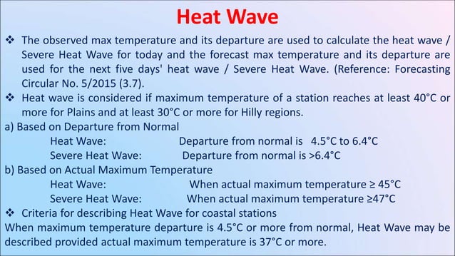 HEAT WAVES AND EFFETCS IN THE INDIAN SUB CONTINENT | PPT