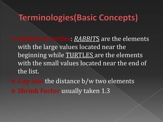 Aizaz comb sort | PPTX