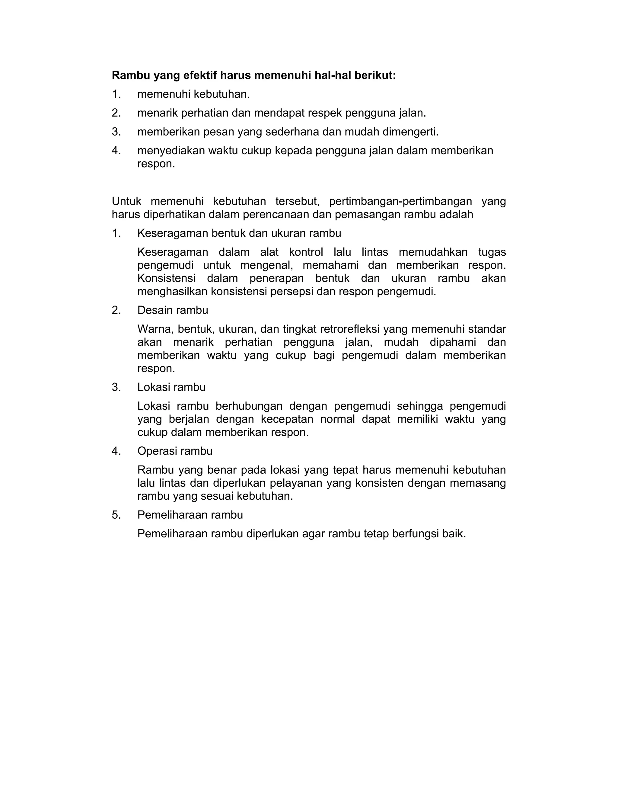 Rambu lalu lintas dan penjelasannya | PDF