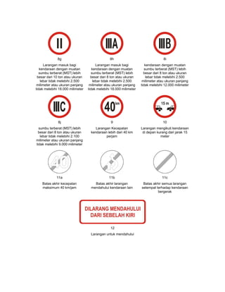 Rambu lalu lintas dan penjelasannya | PDF