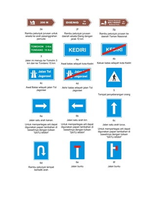 Rambu lalu lintas dan penjelasannya | PDF
