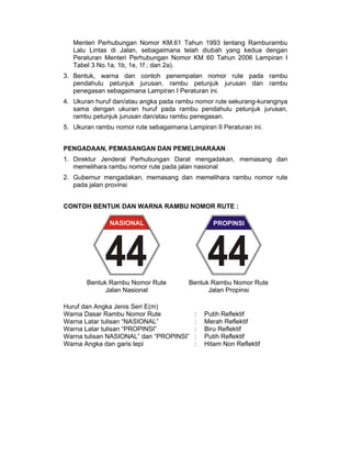 Rambu lalu lintas dan penjelasannya | PDF