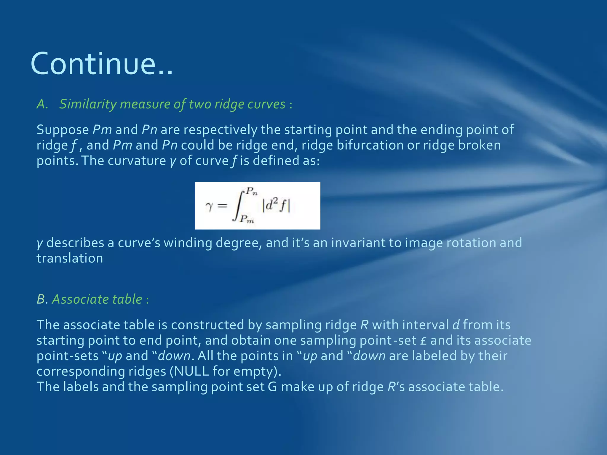 Fingerprint Matching Using Ridge Count Ppt