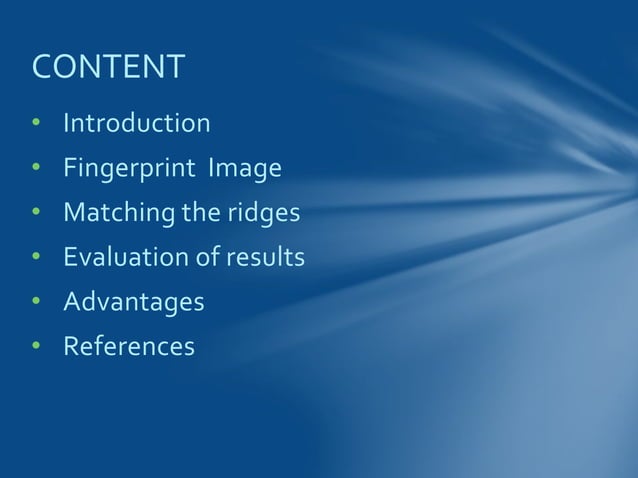 Fingerprint matching using ridge count | PPT