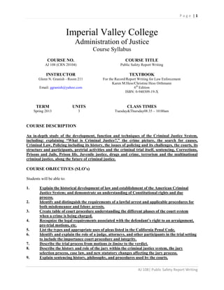 Aj 108 syllabus-spring 2013 | DOCX
