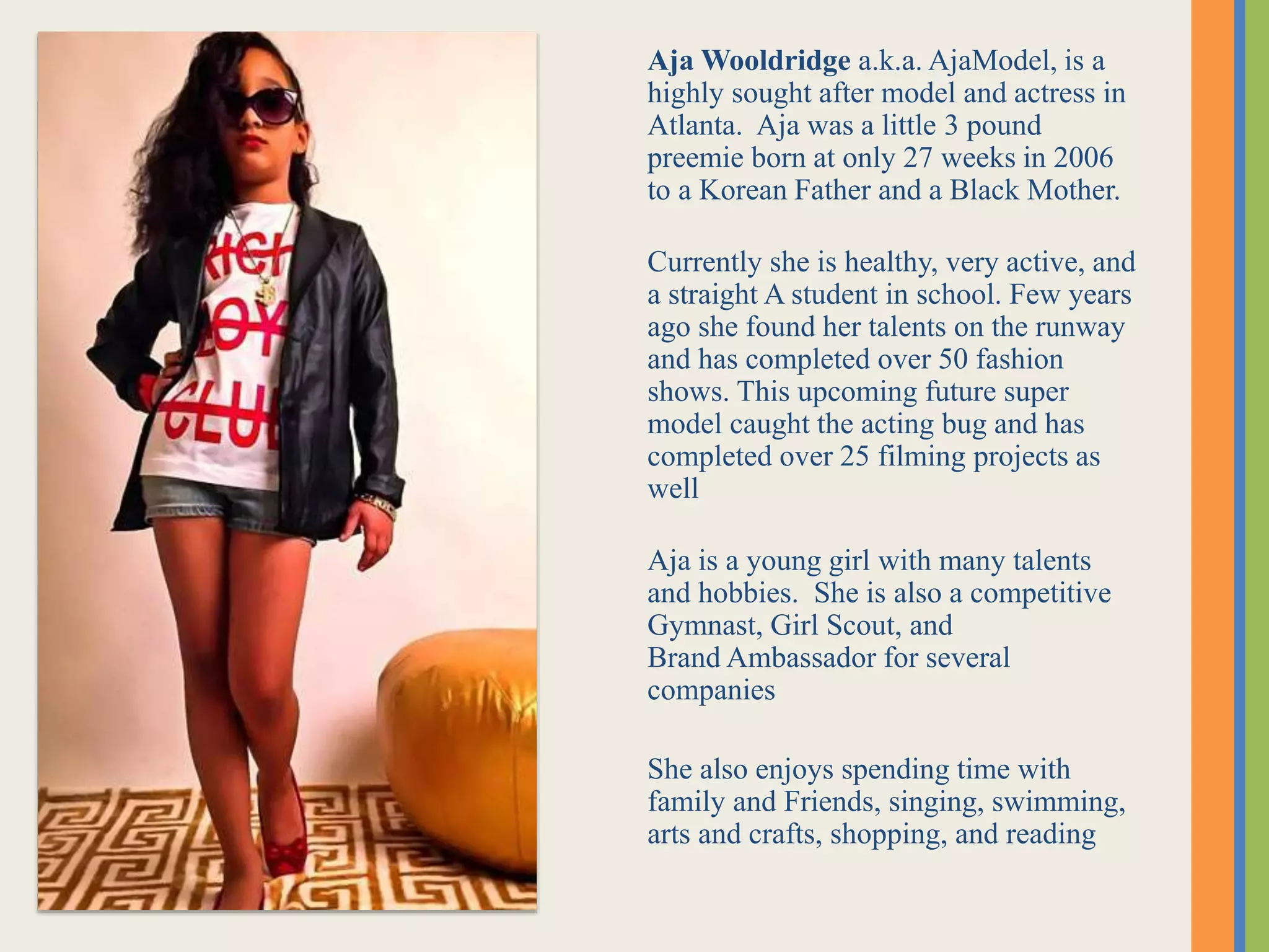 Aja Wooldridge -Electronic Press Kit - Top Atlanta Child Actress | PPTX