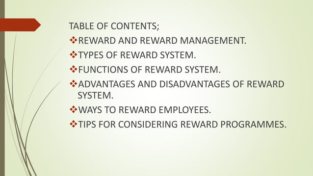 Reward system in HRM | PPTX | Human Resources | Business