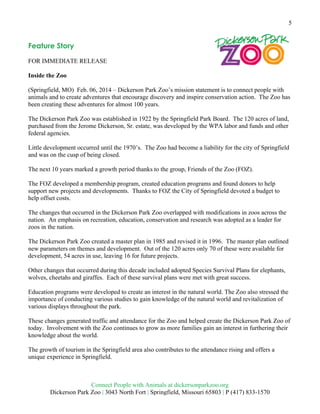Dickerson park zoo_media_kit | PDF