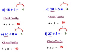 Math class 4 division-_ppt | PDF