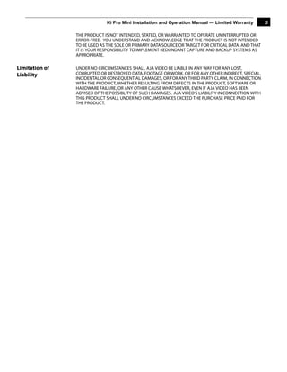 Aja ki pro_mini_manual_v4.1 | PDF