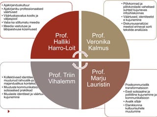 Ajakirjanduse ja kommunikatsiooni instituudi teadusprojektid | PPT