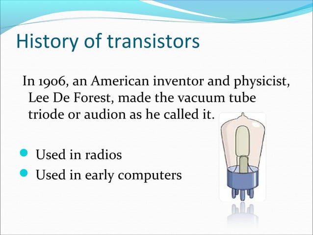 TRANSISTORS | PPT | Chemistry | Science