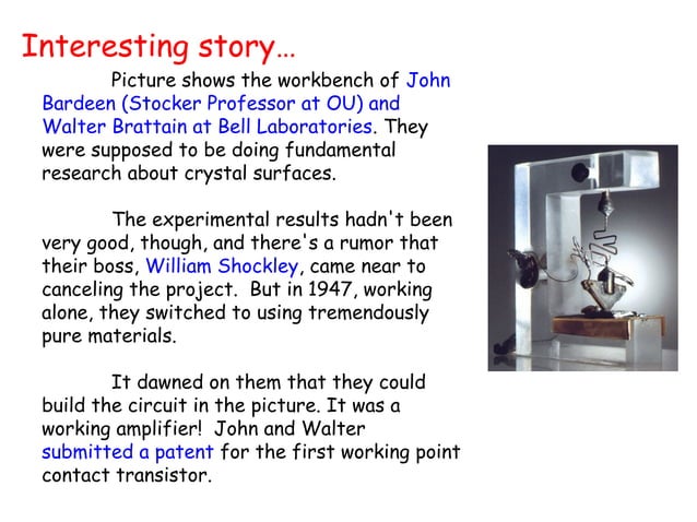 TRANSISTORS | PPT | Chemistry | Science