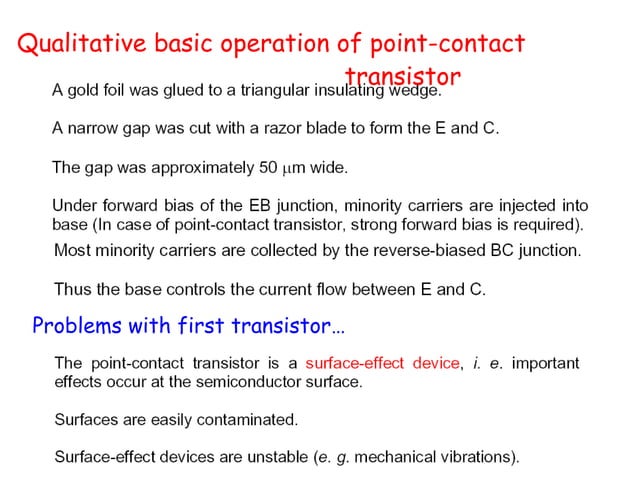 TRANSISTORS | PPT | Chemistry | Science
