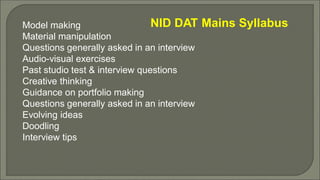 DESIGN ENTRANCE NID DAT | PDF