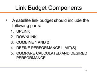 Ajal satellite link budget | PPT