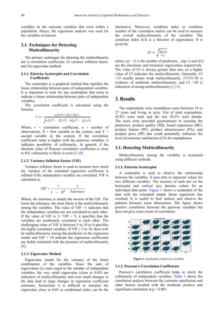 Detecting Multicollinearity in Regression Analysis | PDF | Science