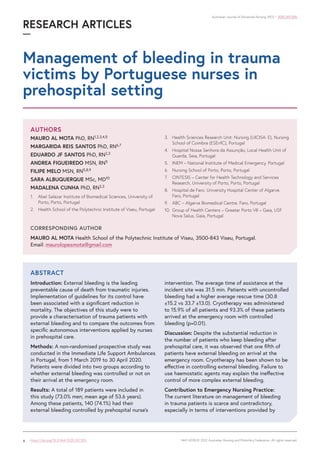 Manejo de la Hemorragia traumatica por enfermeras prehospitalarias | PDF